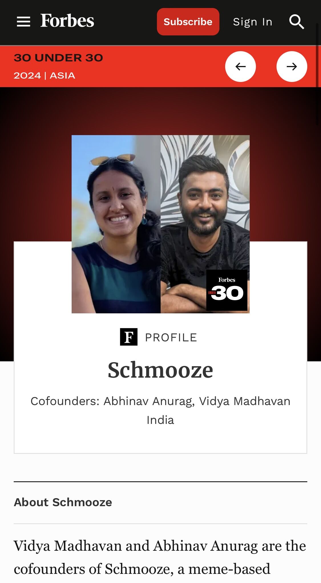 vidya madhavan on LinkedIn: #forbesunder30 | 23 comments vidya madhavan on LinkedIn: #forbesunder30 | 23 comments