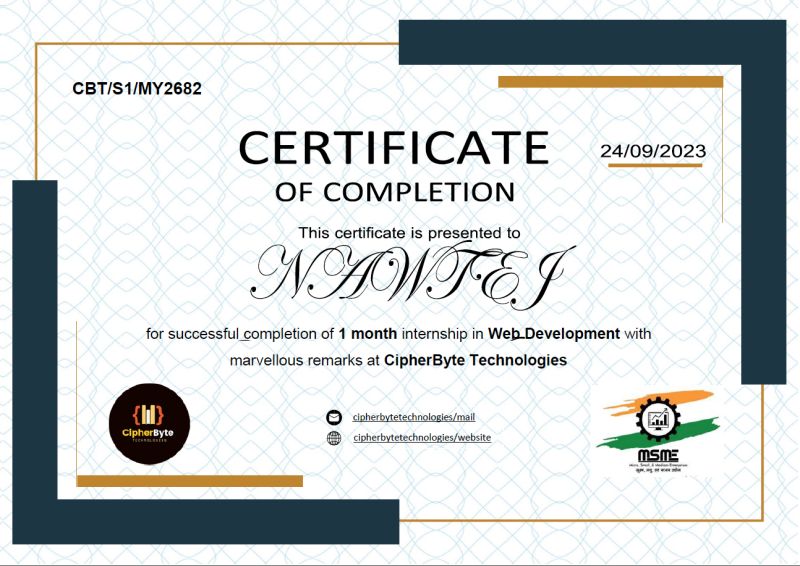 NAWTEJ GAIKWAD on LinkedIn: #html #css #internships #cipherbyte #cbtcip ... NAWTEJ GAIKWAD on LinkedIn: #html #css #internships #cipherbyte #cbtcip ...