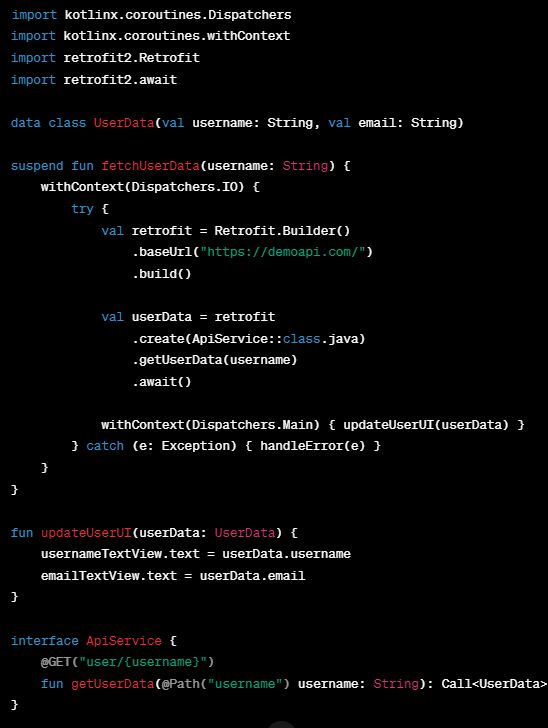 Ahmed Elnoor on LinkedIn: #kotlin #androiddev #coroutines #simplecode # ... Ahmed Elnoor on LinkedIn: #kotlin #androiddev #coroutines #simplecode # ...