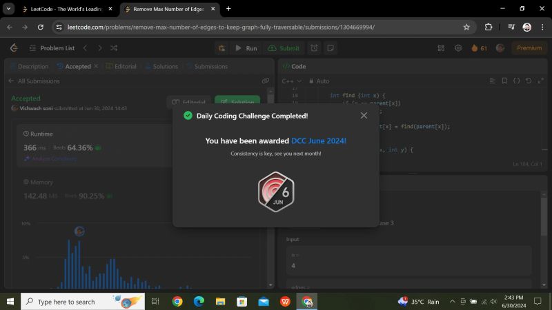 Vishwash soni on LinkedIn: šÆ 60+ Days of LeetCode: A Journey of ... Vishwash soni on LinkedIn: šÆ 60+ Days of LeetCode: A Journey of ...
