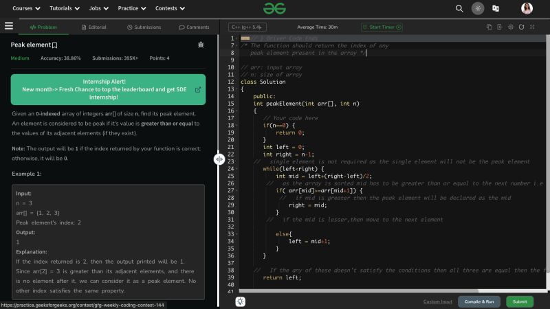 Bharti Jayprakash on LinkedIn: #geeksforgeeks #codingchallenge Bharti Jayprakash on LinkedIn: #geeksforgeeks #codingchallenge