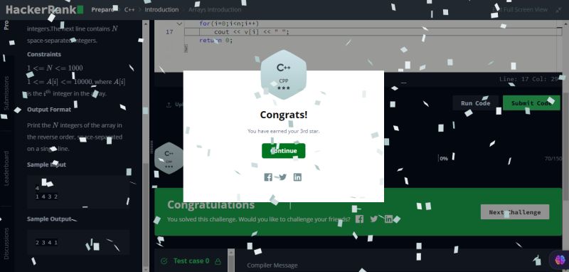 Abhyam Shaw on LinkedIn: #hackerrank #cplusplus #codingmilestone # ... Abhyam Shaw on LinkedIn: #hackerrank #cplusplus #codingmilestone # ...