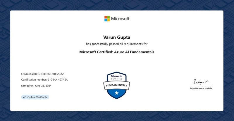 Varun Gupta on LinkedIn: #microsoft #azure #ai900 Varun Gupta on LinkedIn: #microsoft #azure #ai900