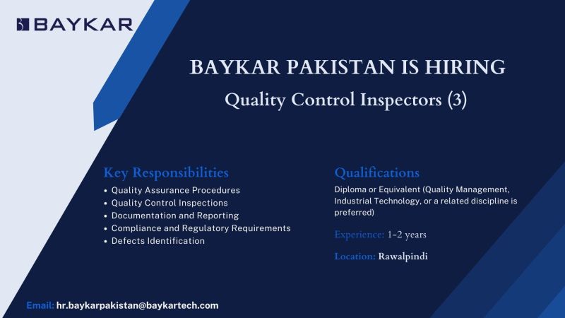 Muhammad Jawaid on LinkedIn: #jobopportunity #qc #baykar Muhammad Jawaid on LinkedIn: #jobopportunity #qc #baykar