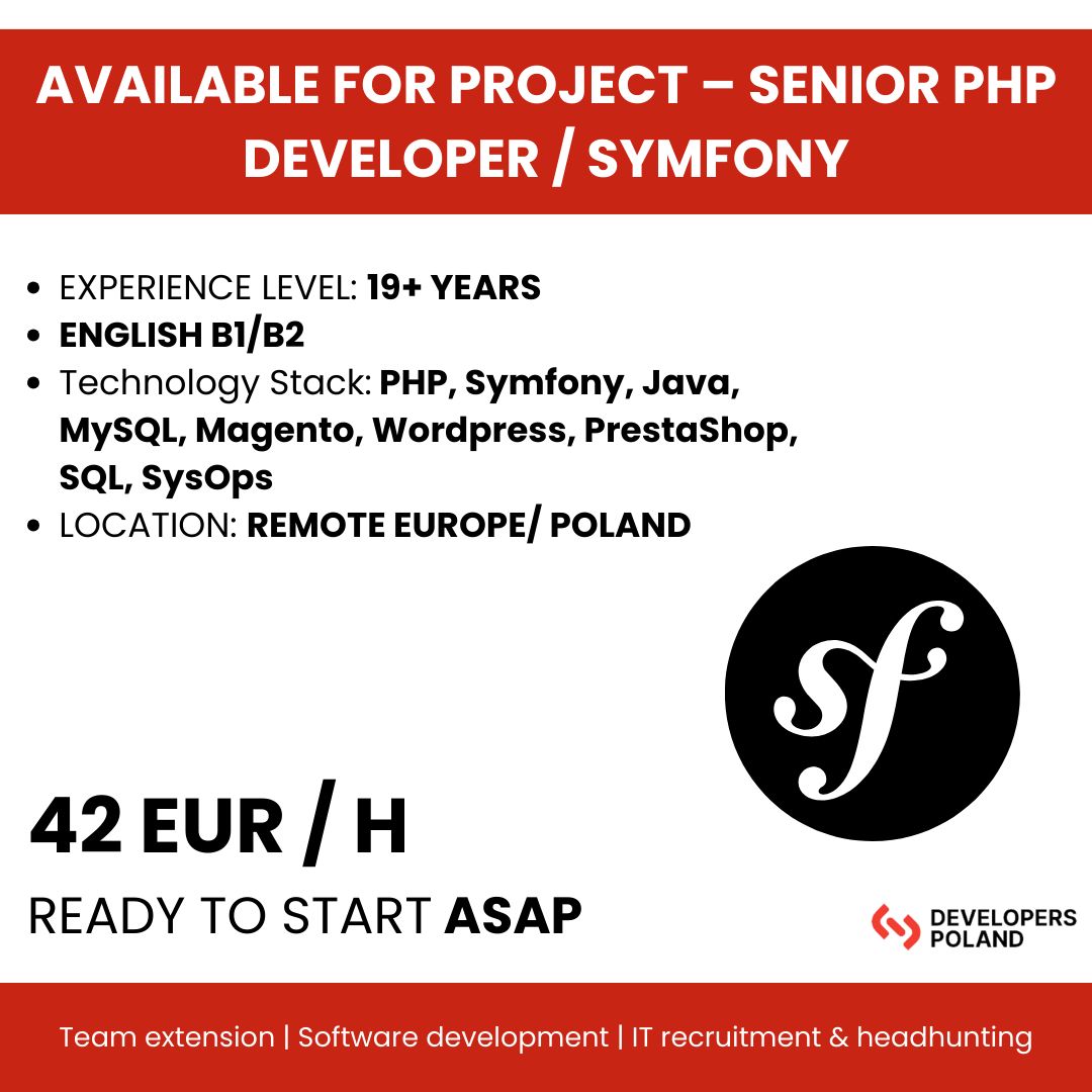 Developers Poland on LinkedIn: AVAILABLE FOR PROJECT - TOP TIER SENIOR ... Developers Poland on LinkedIn: AVAILABLE FOR PROJECT - TOP TIER SENIOR ...