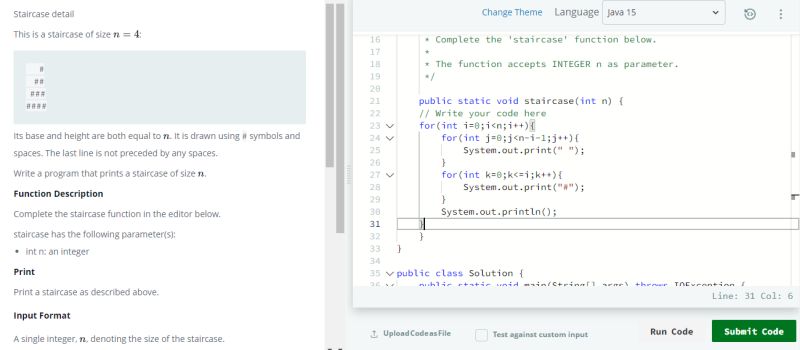 Amar Murmu on LinkedIn: #30daysofcode #staircase #java #codingchallenge ... Amar Murmu on LinkedIn: #30daysofcode #staircase #java #codingchallenge ...