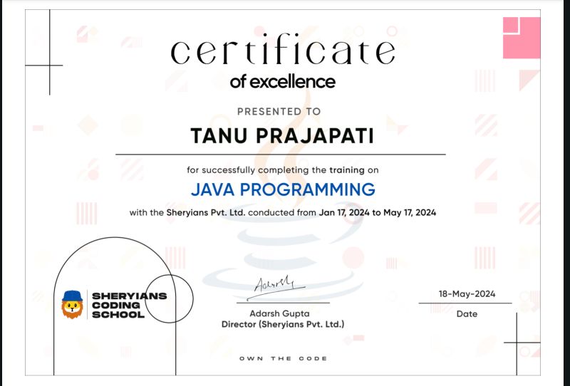 Tanu Prajapati on LinkedIn: #java #coding #softwaredevelopment # ... Tanu Prajapati on LinkedIn: #java #coding #softwaredevelopment # ...