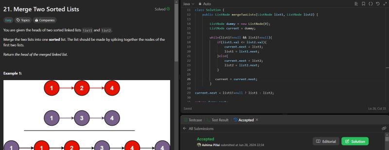 Ashima Pillai on LinkedIn: #day4 #leetcode #codingjourney #problemsolving Ashima Pillai on LinkedIn: #day4 #leetcode #codingjourney #problemsolving
