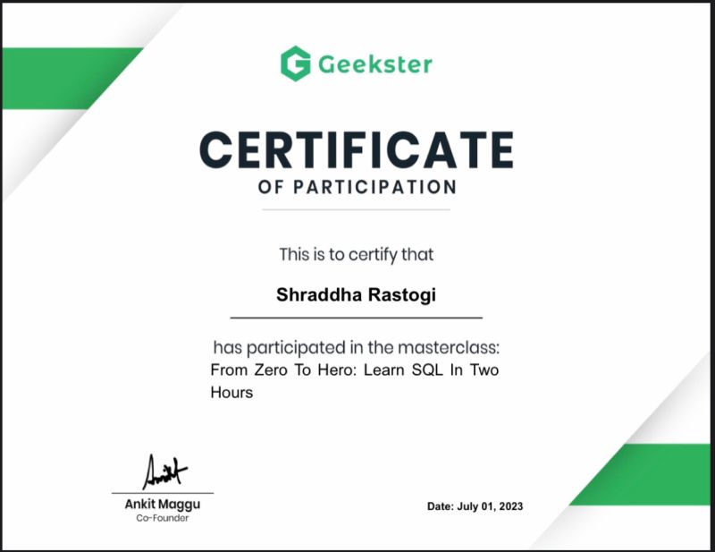 Shraddha Rastogi on LinkedIn: #happylearning #sql Shraddha Rastogi on LinkedIn: #happylearning #sql