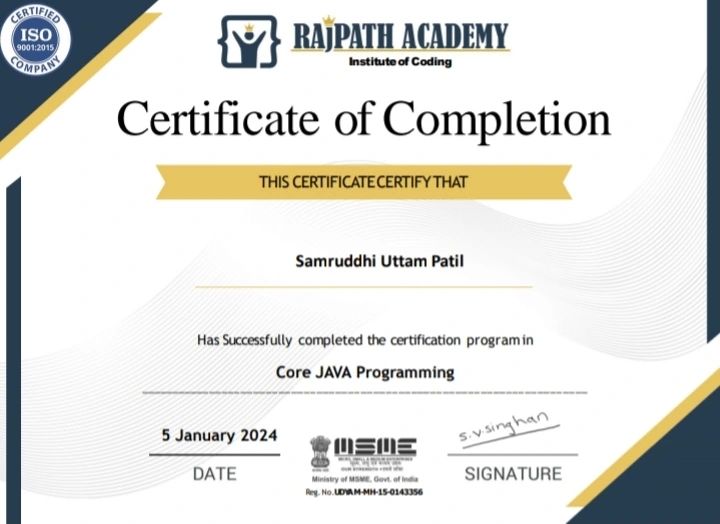 Samruddhi Patil on LinkedIn: #java #programming Samruddhi Patil on LinkedIn: #java #programming