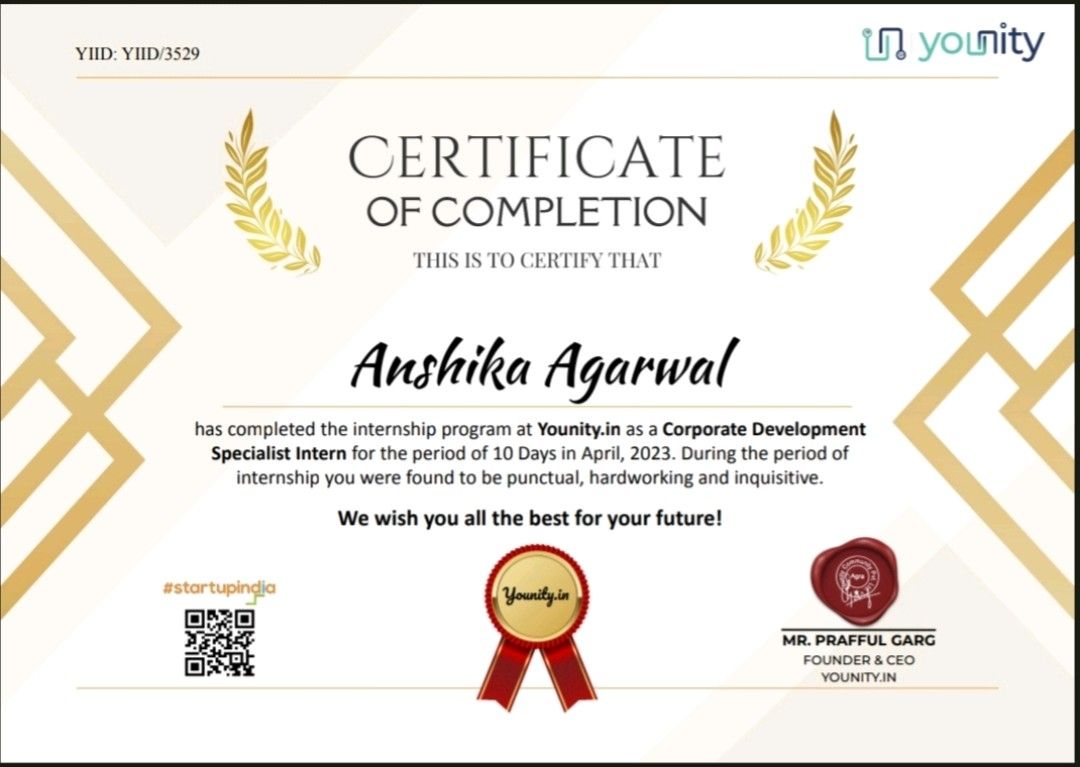 Anshika Agarwal on LinkedIn: #team #opportunity #experience #internship ... Anshika Agarwal on LinkedIn: #team #opportunity #experience #internship ...