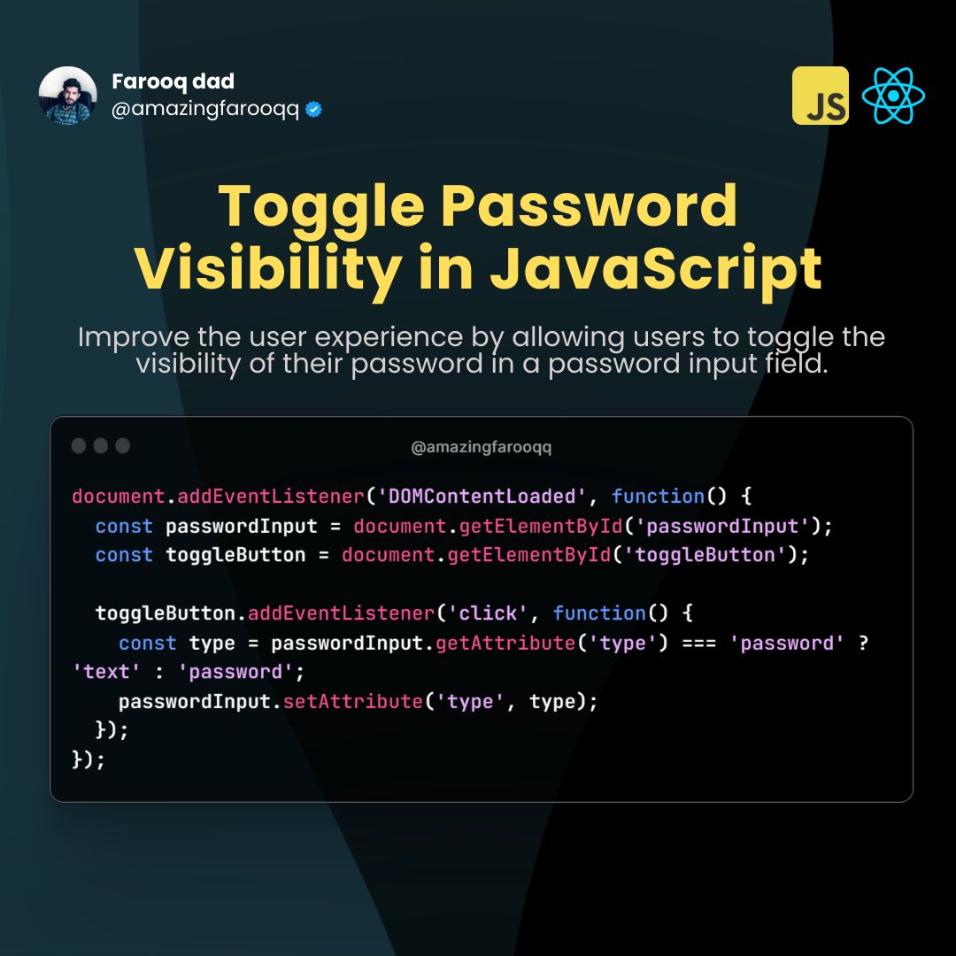 Muhammad Unain on LinkedIn: #javascript #visibility #jsx Muhammad Unain on LinkedIn: #javascript #visibility #jsx