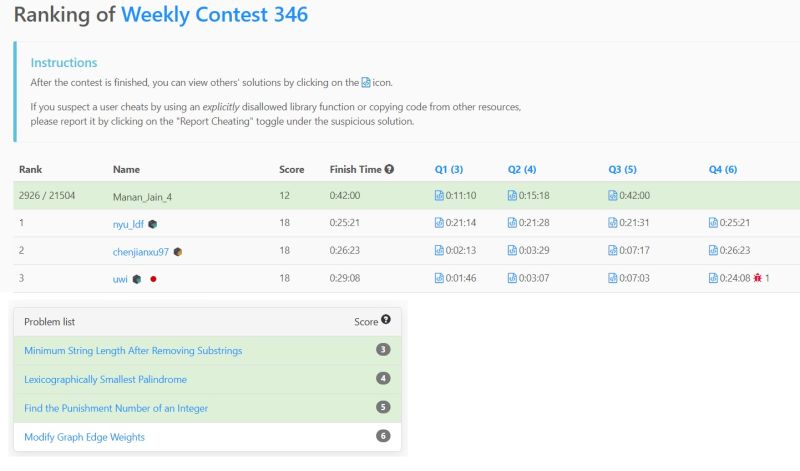 Manan Jain on LinkedIn: #leetcode #codingcontest #problemsolving # ... Manan Jain on LinkedIn: #leetcode #codingcontest #problemsolving # ...