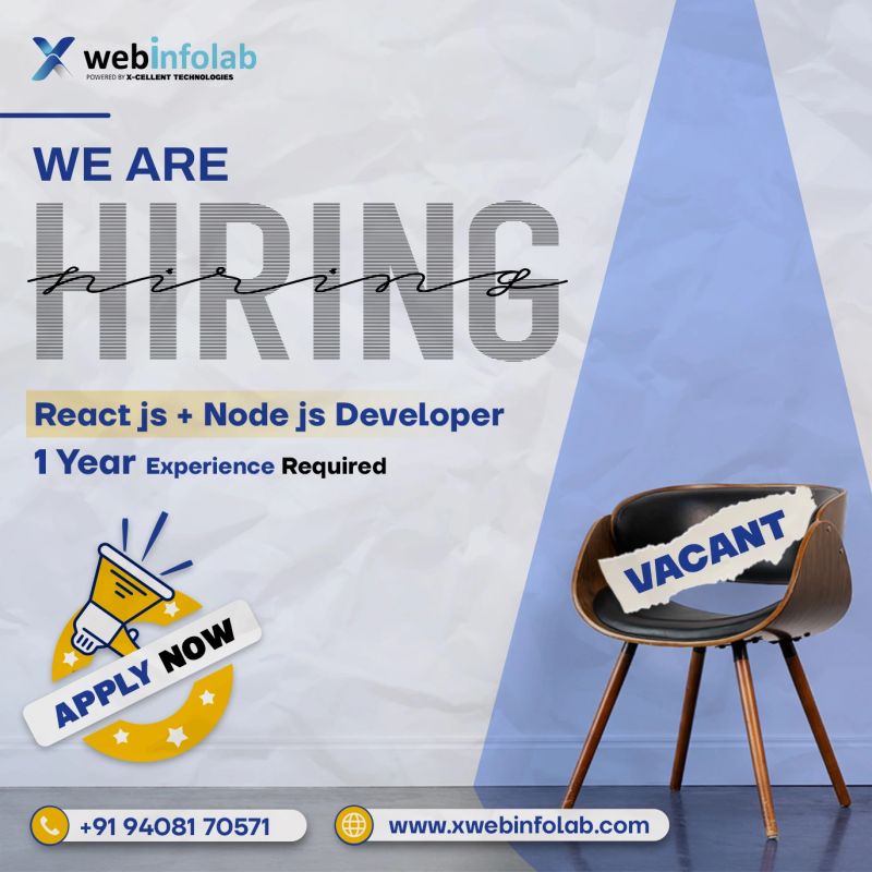 XWEB INFOLAB PVT LTD on LinkedIn: #wfo #hiring #wfo #ahmedabadhiring XWEB INFOLAB PVT LTD on LinkedIn: #wfo #hiring #wfo #ahmedabadhiring