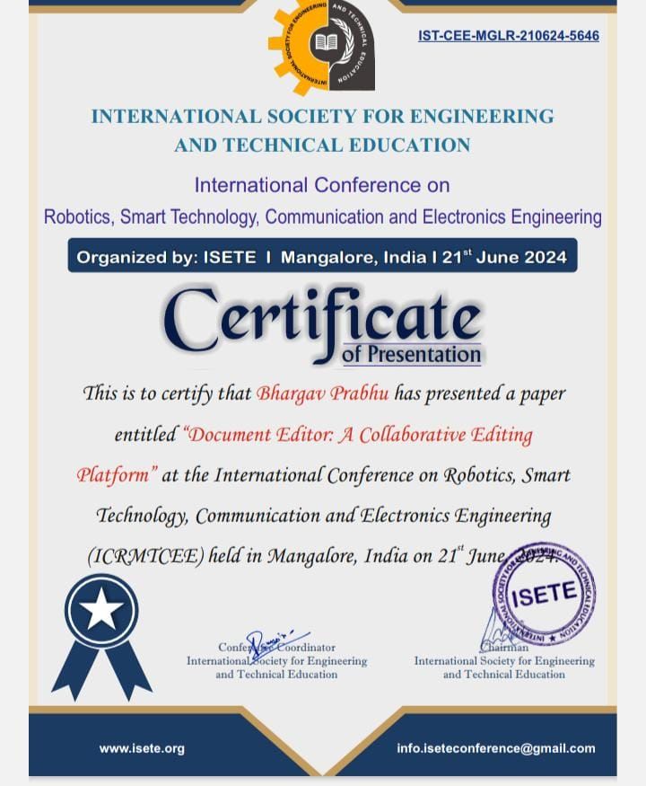 B Bhargav R Prabhu on LinkedIn: I am excited to share that I have ... B Bhargav R Prabhu on LinkedIn: I am excited to share that I have ...