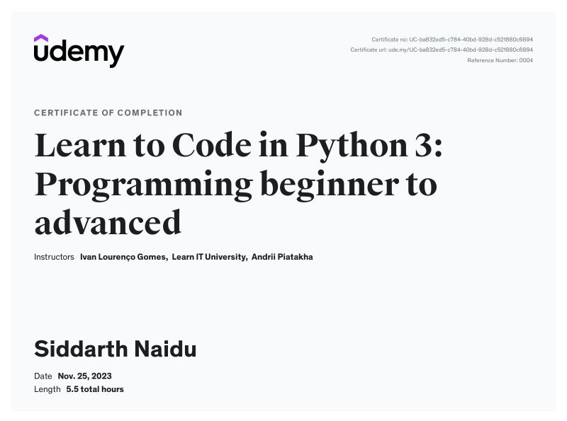 Siddarth Naidu on LinkedIn: #learnpython #python #pythonbasics Siddarth Naidu on LinkedIn: #learnpython #python #pythonbasics
