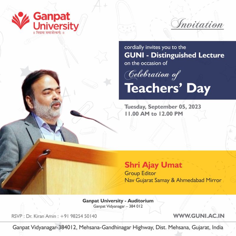 Ganpat University on LinkedIn: #ganpatuniversity #guni #teachersday Ganpat University on LinkedIn: #ganpatuniversity #guni #teachersday