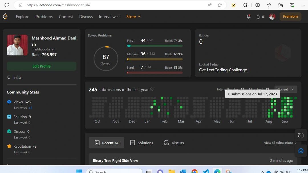 Mashhood Ahmad Danish on LinkedIn: #dsa #leetcode #codingjourney # ... Mashhood Ahmad Danish on LinkedIn: #dsa #leetcode #codingjourney # ...