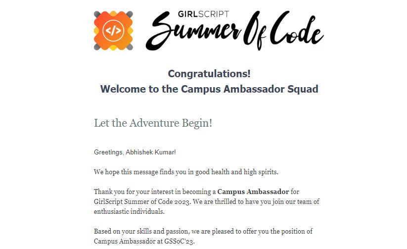 Abhishek kumar Prajapati on LinkedIn: #gssoc #girlscript #opensource # ... Abhishek kumar Prajapati on LinkedIn: #gssoc #girlscript #opensource # ...