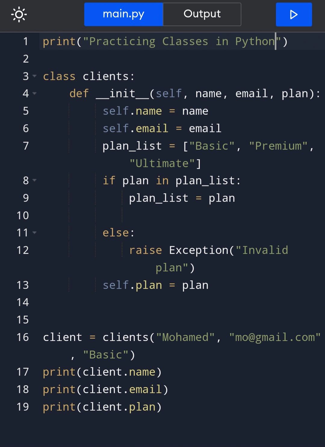 Mohamed Fawzi on LinkedIn: #practice #python #pyclass #classes #neverstop Mohamed Fawzi on LinkedIn: #practice #python #pyclass #classes #neverstop