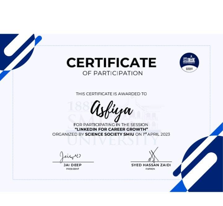 Asfiya Hussain LinkedIn‘de: alhumdillah Asfiya Hussain LinkedIn‘de: alhumdillah