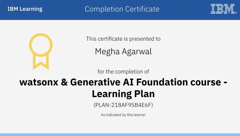 Megha Agarwal on LinkedIn: #ibmwatson #ibmlearning Megha Agarwal on LinkedIn: #ibmwatson #ibmlearning