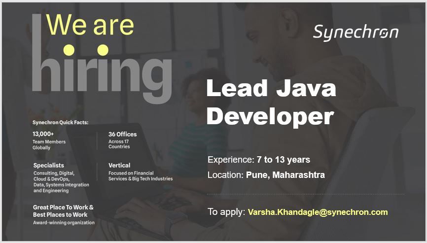 Varsha Khandagle on LinkedIn: #javajobs #javadeveloper #java # ... Varsha Khandagle on LinkedIn: #javajobs #javadeveloper #java # ...