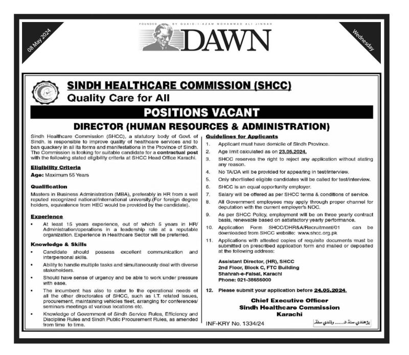 Sindh Health Care Commission posted on LinkedIn Sindh Health Care Commission posted on LinkedIn