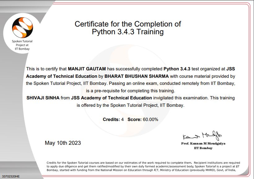 Manjit Kumar Gautam on LinkedIn: #iitbombay #spokentutorial # ... Manjit Kumar Gautam on LinkedIn: #iitbombay #spokentutorial # ...