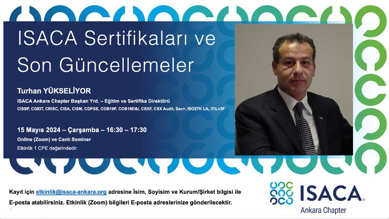 ISACA Ankara Chapter LinkedIn‘de: #isaca #cisa #cisa #crisc #cism # ... ISACA Ankara Chapter LinkedIn‘de: #isaca #cisa #cisa #crisc #cism # ...