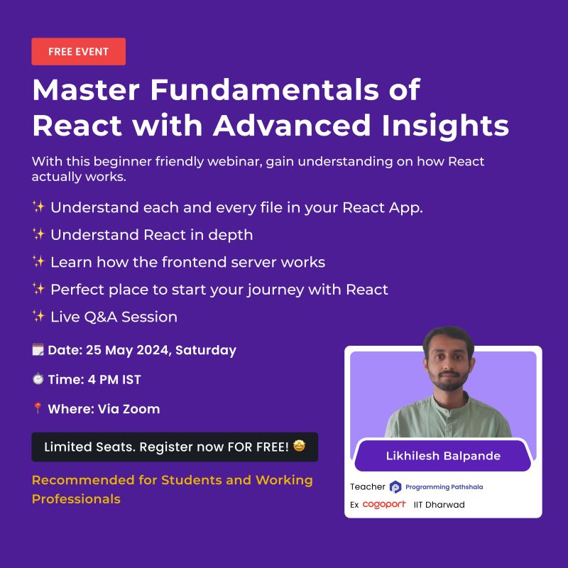 Programming Pathshala on LinkedIn: #react #learnreact #reactjs # ... Programming Pathshala on LinkedIn: #react #learnreact #reactjs # ...