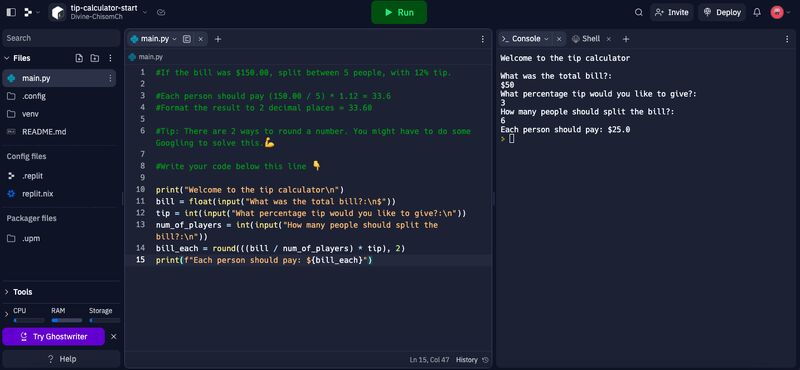 Divine Ukonu on LinkedIn: #python #pythonprogramming #100daysofpython # ... Divine Ukonu on LinkedIn: #python #pythonprogramming #100daysofpython # ...