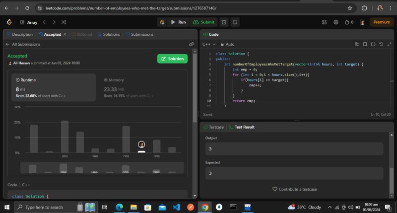 LeetCode problem: 2798 employees | Ali Hassan posted on the topic ... LeetCode problem: 2798 employees | Ali Hassan posted on the topic ...