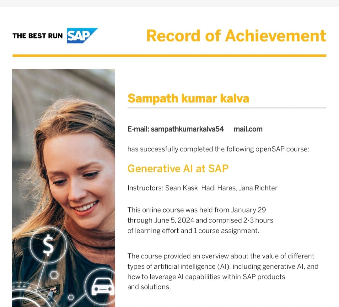 Sampath Kumar on LinkedIn: I’m happy to share that I’ve obtained a new ... Sampath Kumar on LinkedIn: I’m happy to share that I’ve obtained a new ...