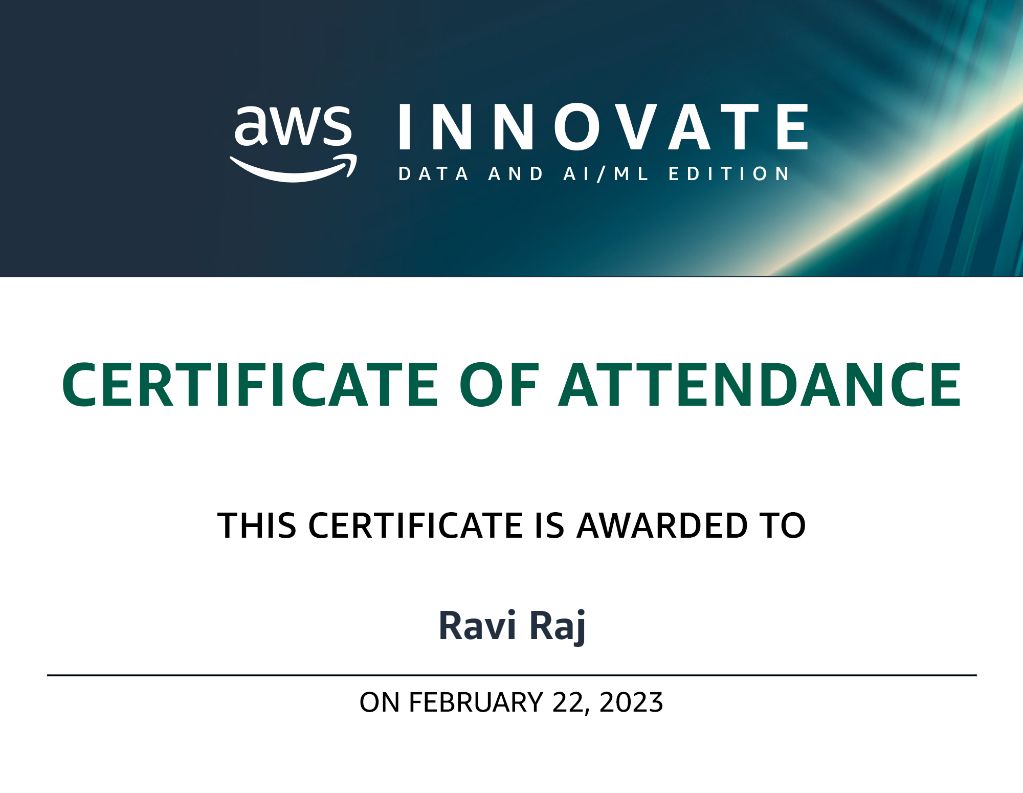 Ravi Raj Singh on LinkedIn: #aws #ai #ml Ravi Raj Singh on LinkedIn: #aws #ai #ml