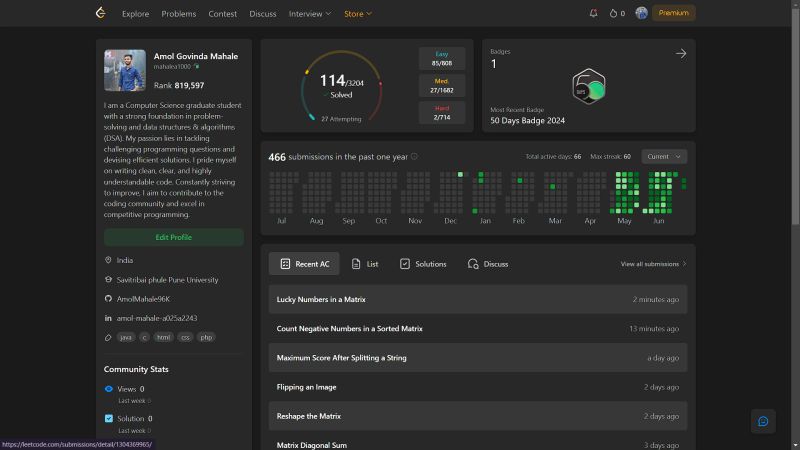 Amol Mahale on LinkedIn: #leetcode #codingchallenge #programming ... Amol Mahale on LinkedIn: #leetcode #codingchallenge #programming ...