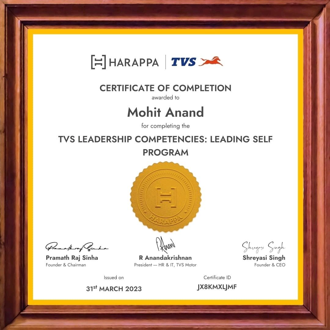 Mohit Anand on LinkedIn: #leadership #competency #learning #tvsmotorcompany Mohit Anand on LinkedIn: #leadership #competency #learning #tvsmotorcompany