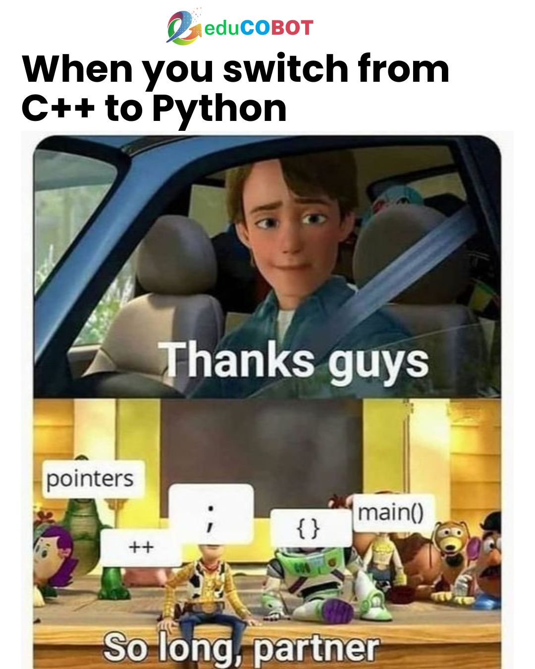 eduCOBOT on LinkedIn: #coding #codingmeme #memes #reels #réel # ... eduCOBOT on LinkedIn: #coding #codingmeme #memes #reels #réel # ...