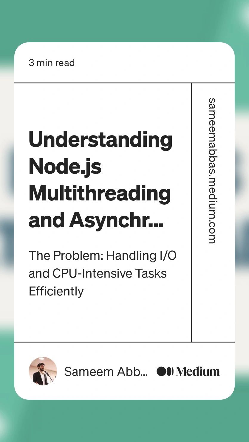 Sameem Abbas on LinkedIn: #nodejs #asynchronousprogramming # ... Sameem Abbas on LinkedIn: #nodejs #asynchronousprogramming # ...