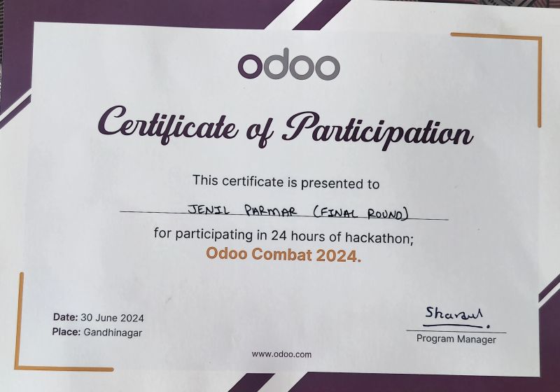 Jenil Parmar on LinkedIn: #odoo #hackathon #techinnovation #proudmoment ... Jenil Parmar on LinkedIn: #odoo #hackathon #techinnovation #proudmoment ...
