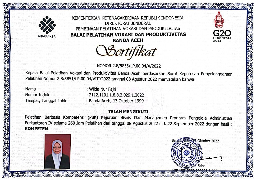 Wilda Nur Fajri on LinkedIn: #administrativeofficer # ... Wilda Nur Fajri on LinkedIn: #administrativeofficer # ...