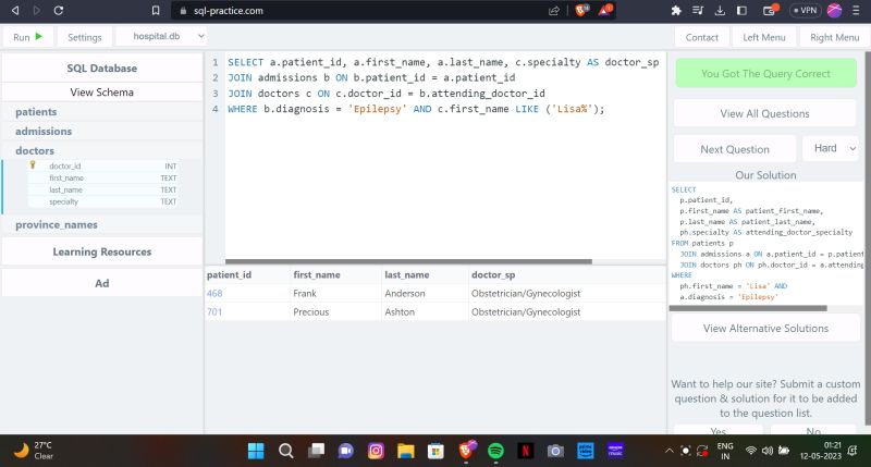 Vikrant Hada on LinkedIn: #sql #happiness Vikrant Hada on LinkedIn: #sql #happiness