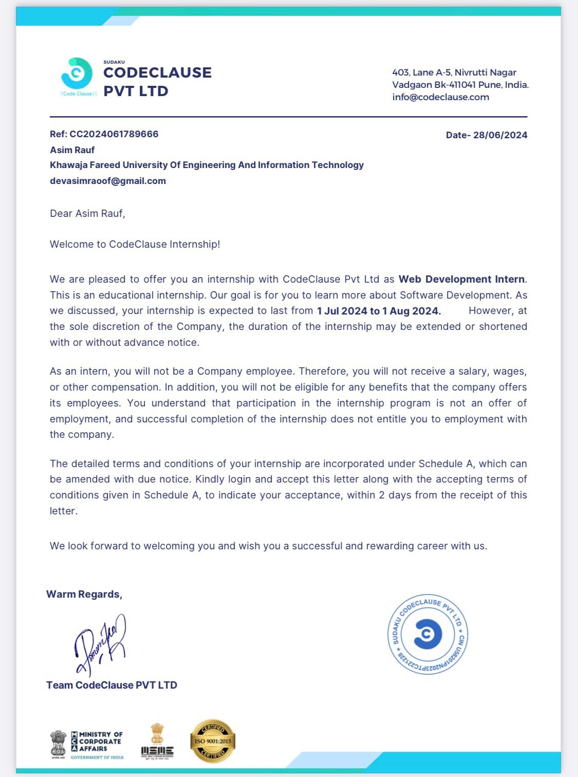 Asim Rauf on LinkedIn: #internship #webdevelopment #codeclause # ... Asim Rauf on LinkedIn: #internship #webdevelopment #codeclause # ...