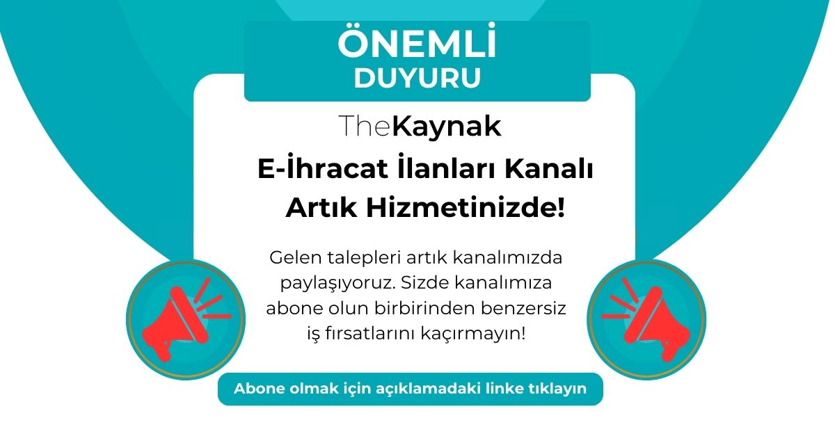 TheKaynak LinkedIn‘de: #ihracat #eihracat #thekaynak TheKaynak LinkedIn‘de: #ihracat #eihracat #thekaynak