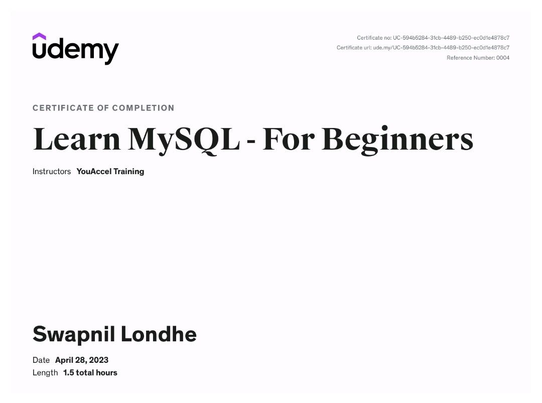 Swapnil Londhe on LinkedIn: #sql #mysql #mysqldba #keepgrowing # ... Swapnil Londhe on LinkedIn: #sql #mysql #mysqldba #keepgrowing # ...