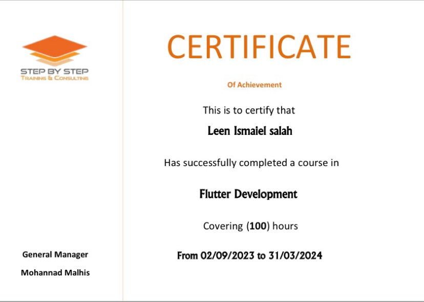 Leen Salah on LinkedIn: #flutter #dart #mobiledevelopment # ... Leen Salah on LinkedIn: #flutter #dart #mobiledevelopment # ...