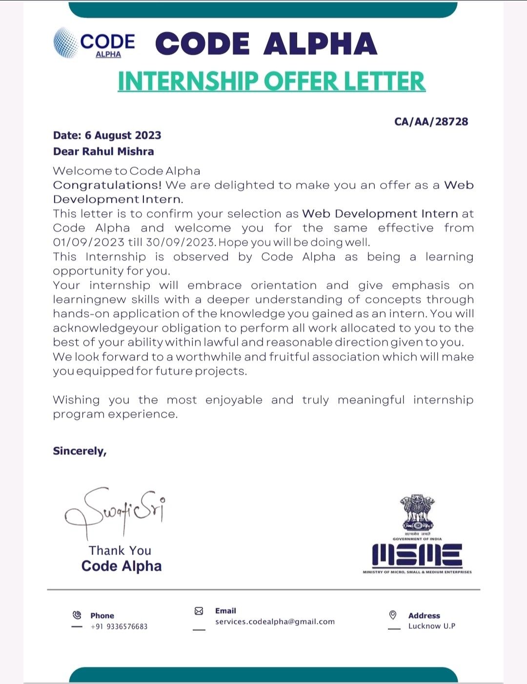 Rahul Mishra on LinkedIn: #codealpha #webdevelopment #internship # ... Rahul Mishra on LinkedIn: #codealpha #webdevelopment #internship # ...