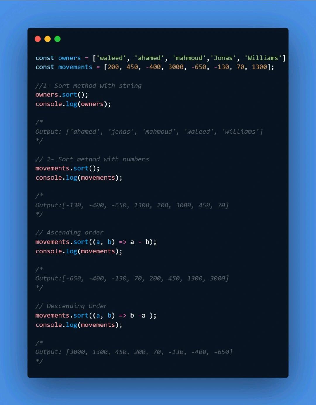 Waleed Salah على LinkedIn: #javascript #sort #arrays #javascript # ... Waleed Salah على LinkedIn: #javascript #sort #arrays #javascript # ...