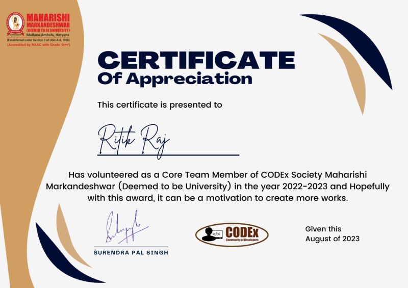 Ritik Raj on LinkedIn: #codex Ritik Raj on LinkedIn: #codex