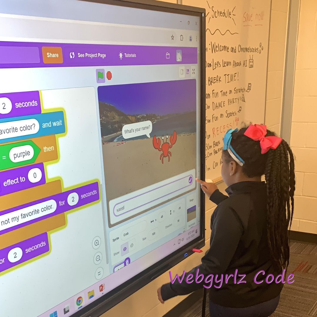 Webgyrlz Code on LinkedIn: #scratchcoding #aiforkids #dodeagrants Webgyrlz Code on LinkedIn: #scratchcoding #aiforkids #dodeagrants